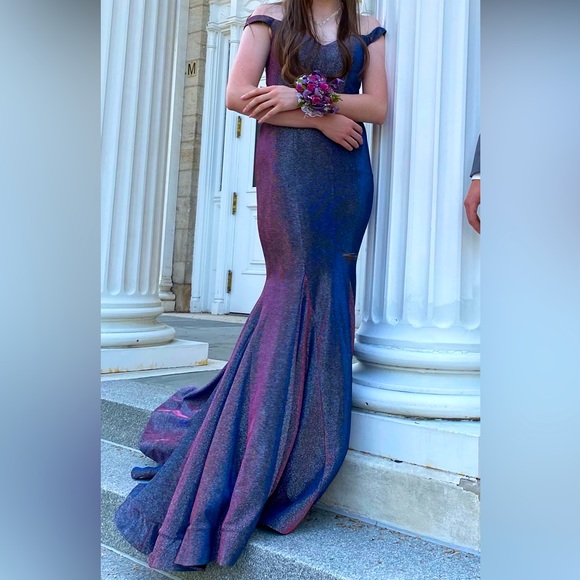 ellie wilde | Dresses | Purple Chrome Prom Dress | Poshmark